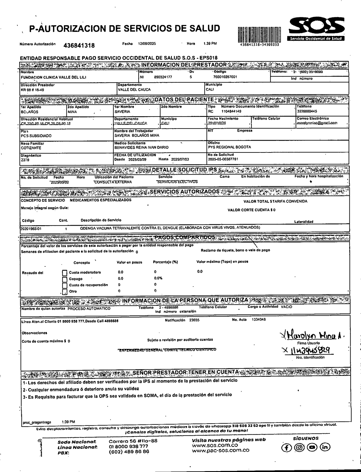 SOS - AUTORIZACION Object Detection Dataset by zer0