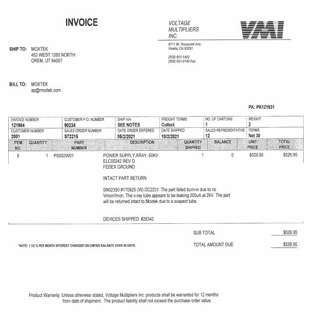 MoxteakInvoicesTableDetection Object Detection Dataset and Pre-Trained Model by Intelgic AI pro