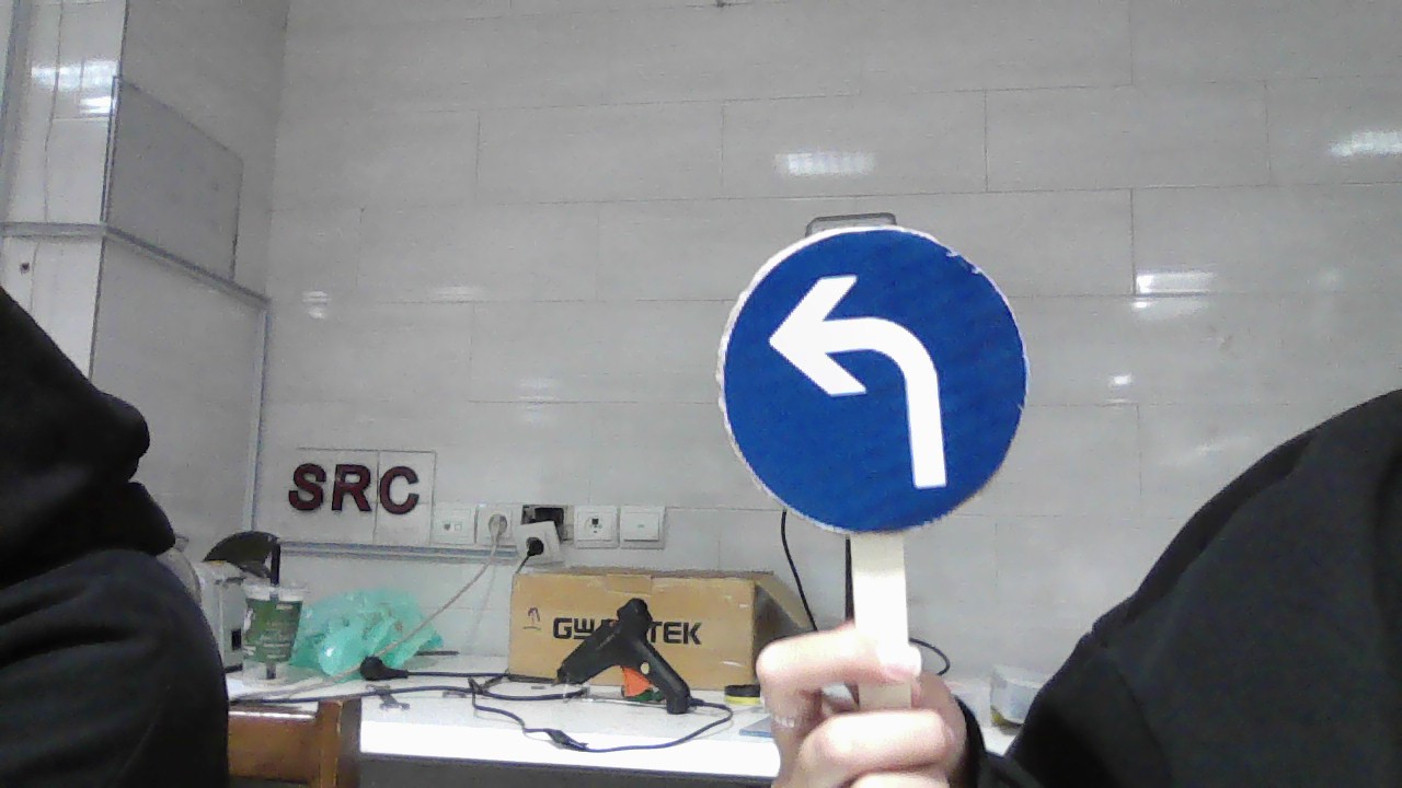Turn left Object Detection Model by sign
