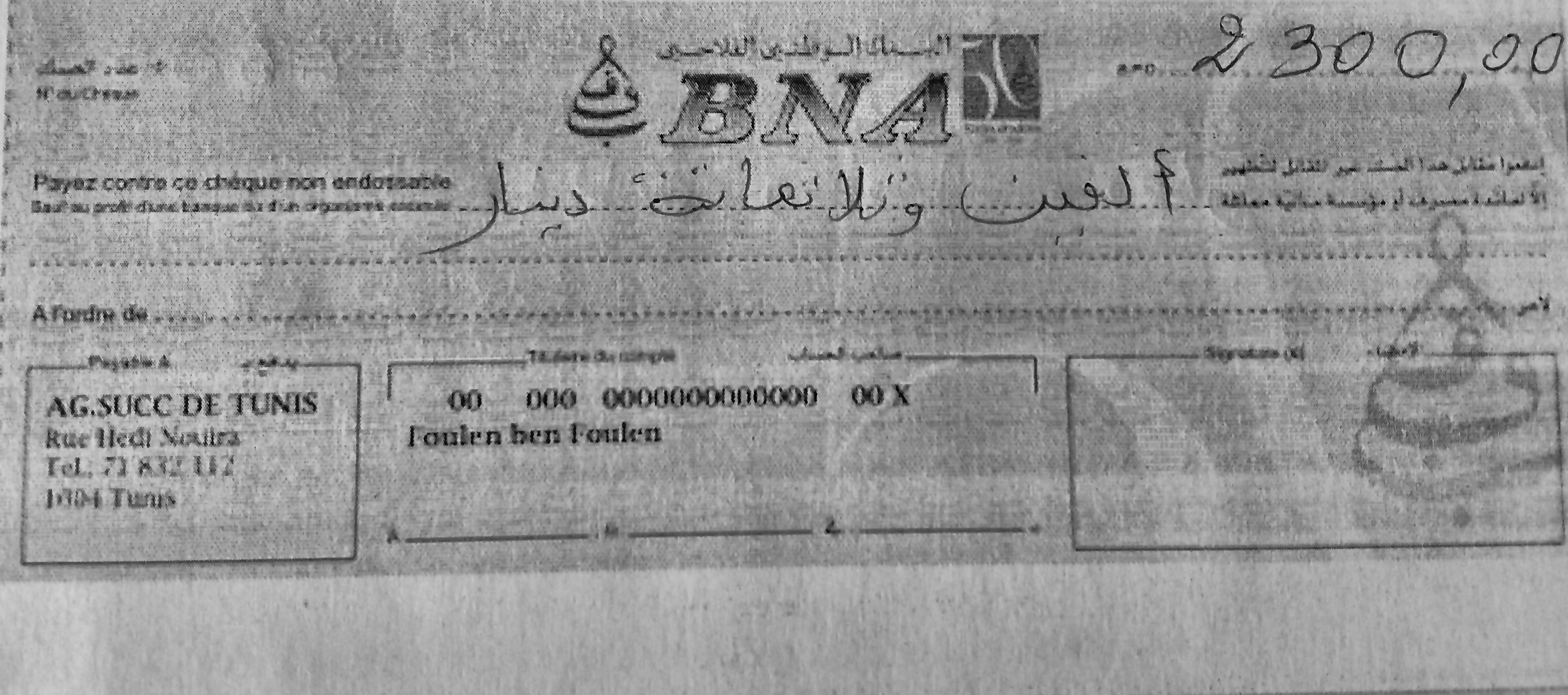 cheque dz Object Detection Dataset by sarah