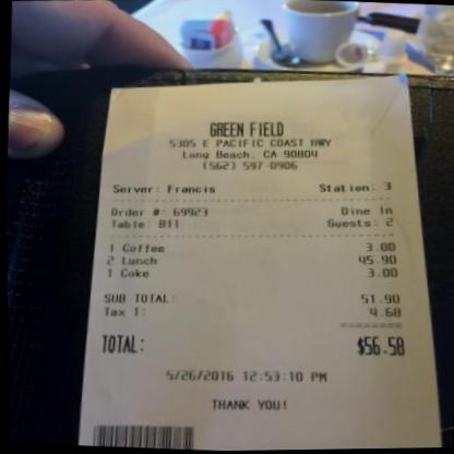 receipts Object Detection Dataset by Austin Luu