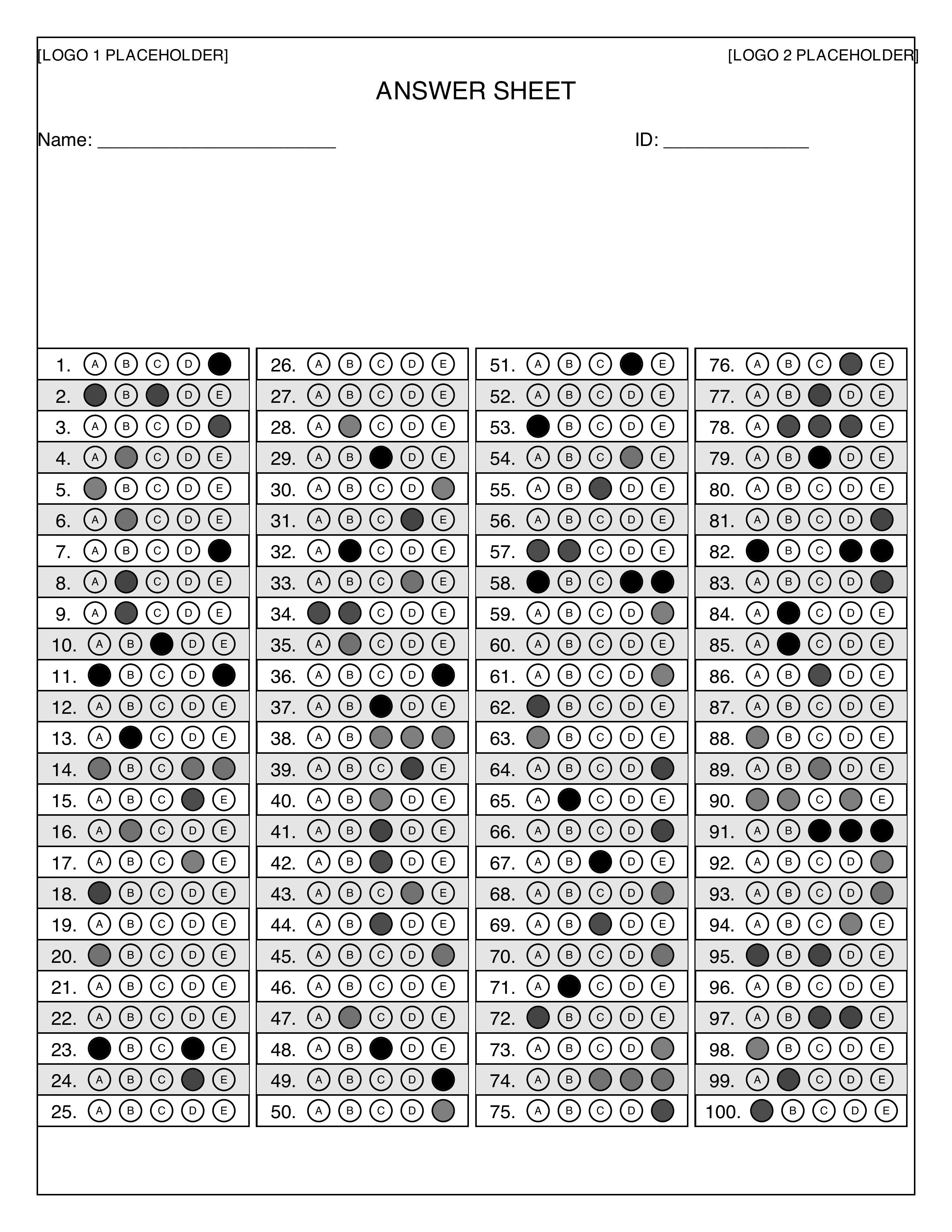 Bubble Answer Sheet backup Object Detection Dataset by osama hamada