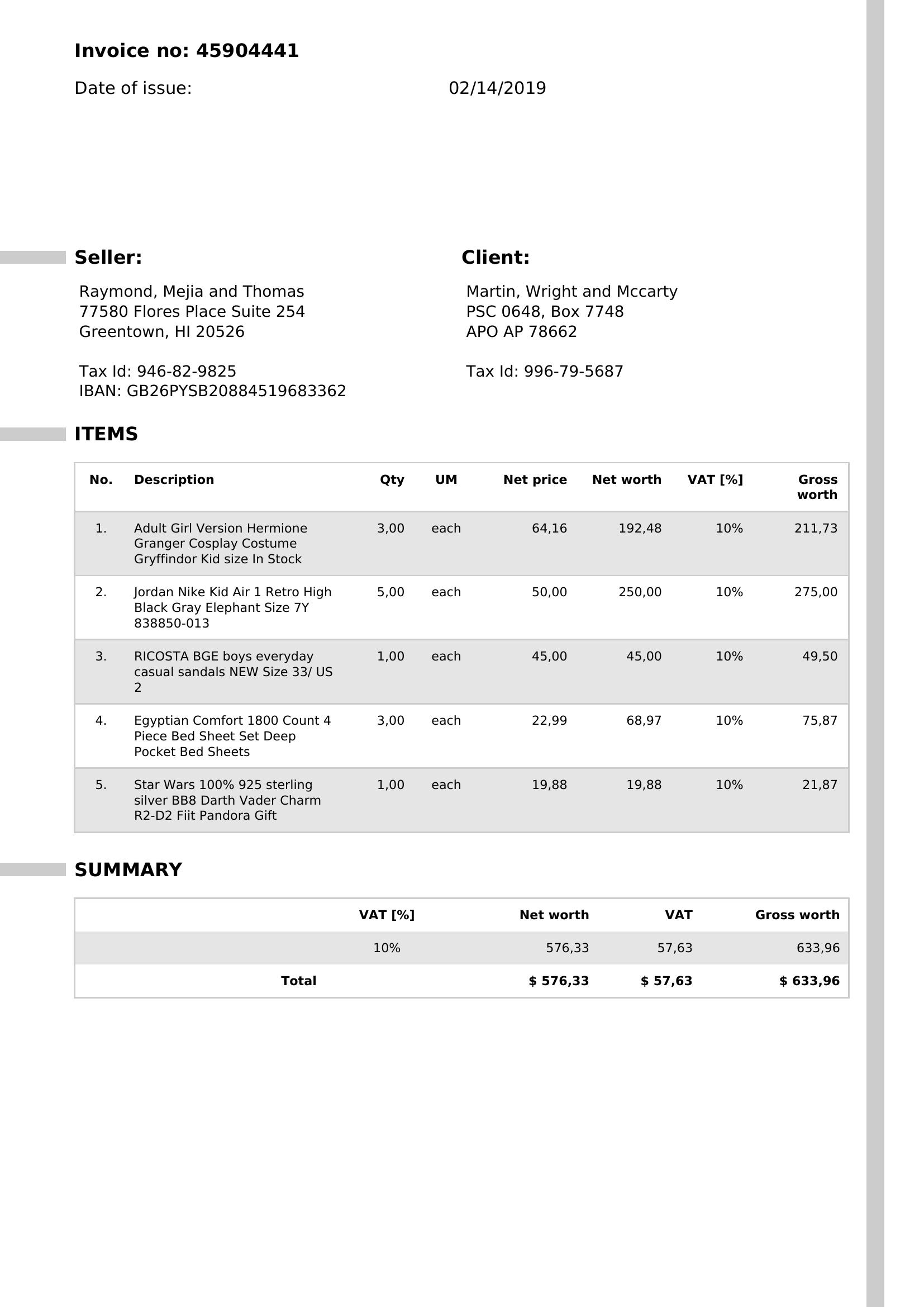 InvoicesLabelling Object Detection Dataset by Eyad qasim