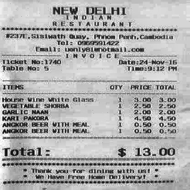 Receipts Object Detection Model by computer vision