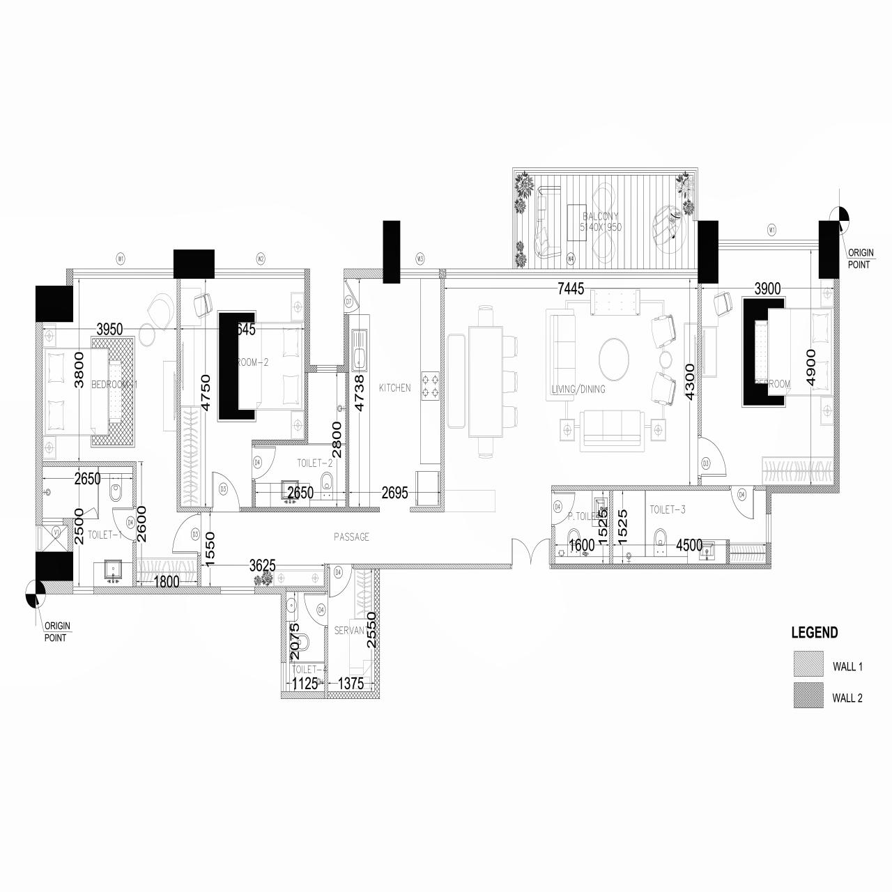 Wall Detection Instance Segmentation Model by Architecture Plan