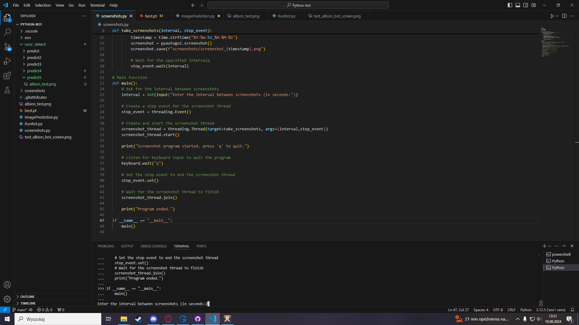 Albion online gathering Object Detection Model by Test
