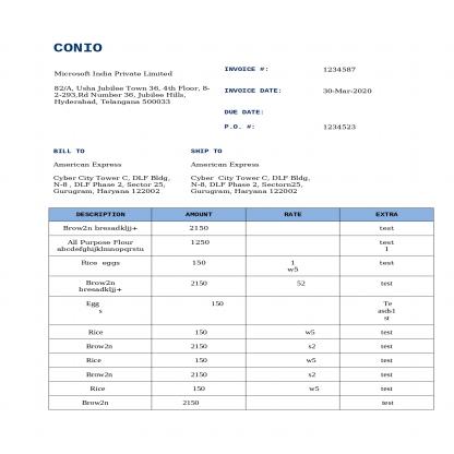 extract the structure of invoice Object Detection Model by Object Detection